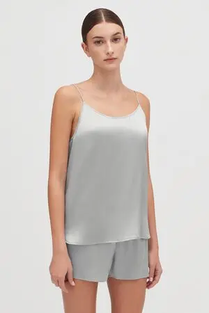 Cuyana Washable Charmeuse Shorts Green