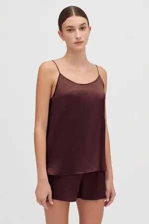 Cuyana Washable Charmeuse Shorts Purple