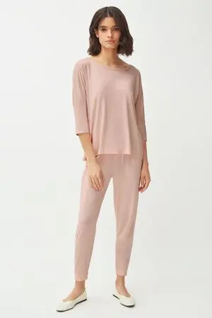 Cuyana Organic Pima Tapered Pant Red
