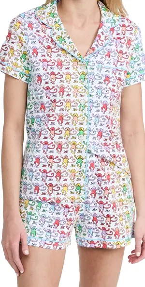 Roller Rabbit Disco Monkey Polo Pajama Set