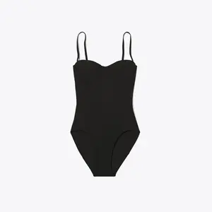 Tory Burch Balconette One-Piece Swimsuit Black