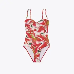 Tory Burch Balconette One-piece Swimsuit - Pink Lily