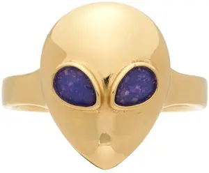 ALINA ABEGG Alina Abegg Gold & Purple Alien Pinky Ring - Yellow Gold/stargaze