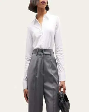 Theory Riduro Organic Cotton Shirt - White - 10
