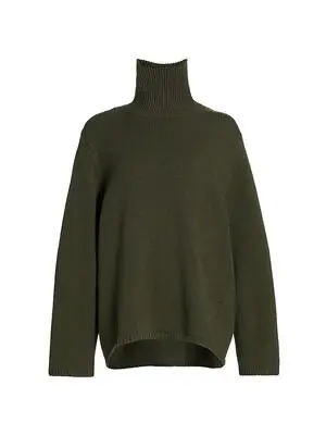 TOTEME Totême Wool & Cashmere Turtleneck - Forest