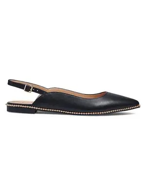 COACH COACH Vae Skimmer Slingback Ballerina Flats - Black
