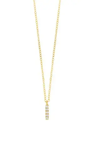 Bony Levy Icon Pavé Diamond Initial Pendant Necklace - 18k Yellow Gold - I