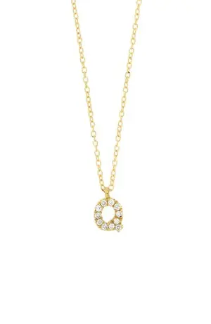 Bony Levy Icon Pavé Diamond Initial Pendant Necklace - 18k Yellow Gold - Q