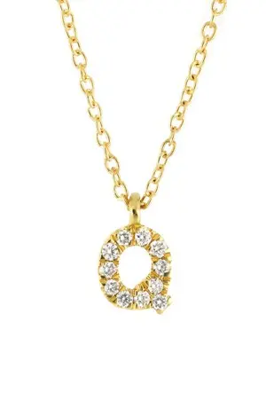 Bony Levy Icon Pavé Diamond Initial Pendant Necklace - 18k Yellow Gold - Q