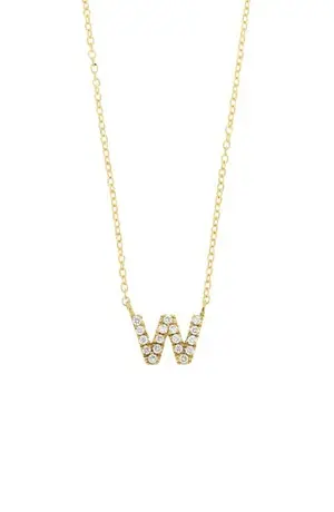 Bony Levy Bony Levy Icon Pavé Diamond Initial Pendant Necklace 18k Yellow Gold - W