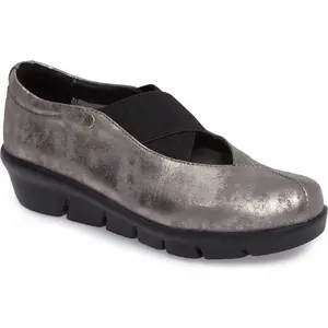 WOLKY Cursa Slip-on Sneakers - Gray Leather