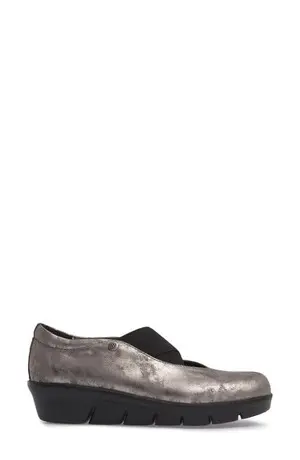 WOLKY Cursa Slip-on Sneakers - Gray Leather
