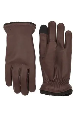 HESTRA John Sheepskin Gloves - Brown