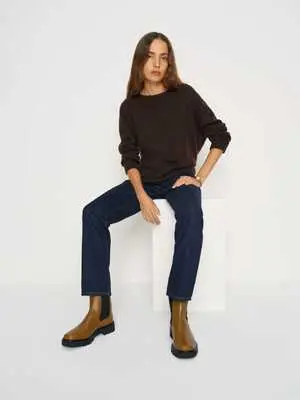 REFORMATION Katerina Lug Sole Chelsea Boot - Brown