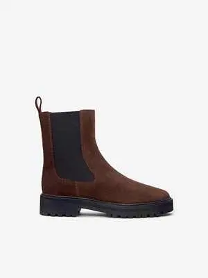 REFORMATION Katerina Lug Sole Chelsea Boot - Brown