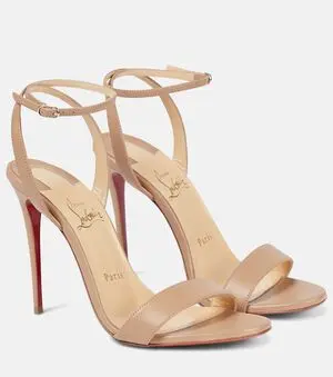 CHRISTIAN LOUBOUTIN Loubigirl 100 Leather Sandals - Beige