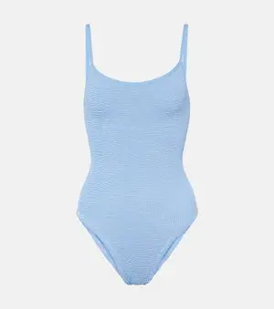 Hunza G Pamela One Piece Swimsuit In Cornflower - Blue