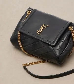 Saint Laurent Nolita Mini Leather Shoulder Bag - Black
