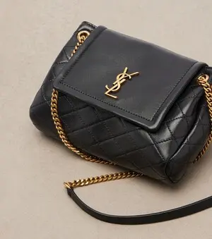 Saint Laurent Nolita Mini Leather Shoulder Bag - Black