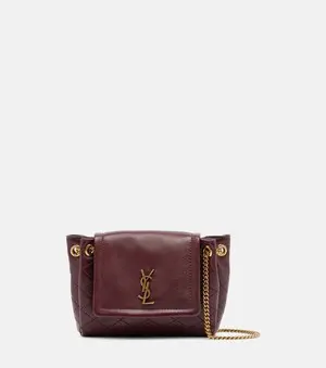 Saint Laurent Nolita Mini Shoulder Bag - Burgundy