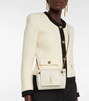 Saint Laurent Nolita Mini Leather Shoulder Bag - White