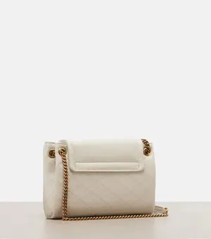 Saint Laurent Nolita Mini Leather Shoulder Bag - White