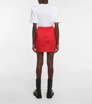 Wardrobe.NYC High-rise Drawstring Miniskirt - Red