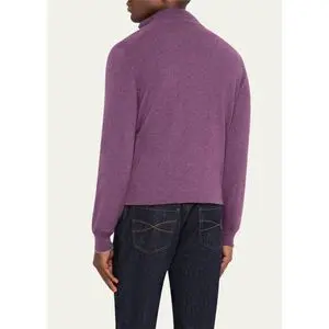 Brunello Cucinelli Cashmere Quarter-zip Sweater - Charcoal