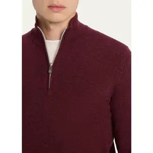 Brunello Cucinelli Cashmere Quarter-zip Sweater - Charcoal