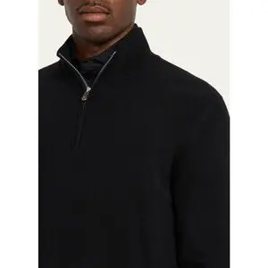 Brunello Cucinelli Cashmere Quarter-zip Sweater - Charcoal