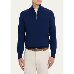 Brunello Cucinelli Cashmere Quarter-zip Sweater - Charcoal