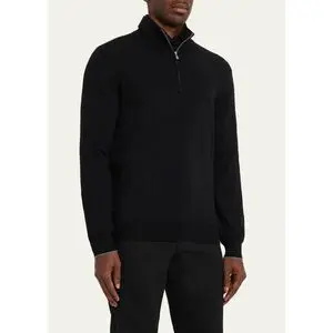 Brunello Cucinelli Cashmere Quarter-zip Sweater - Charcoal
