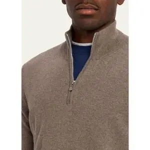 Brunello Cucinelli Cashmere Quarter-zip Sweater - Charcoal