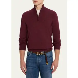 Brunello Cucinelli Cashmere Quarter-zip Sweater - Charcoal