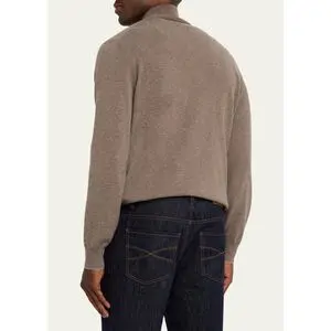 Brunello Cucinelli Cashmere Quarter-zip Sweater - Charcoal