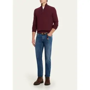 Brunello Cucinelli Cashmere Quarter-zip Sweater - Charcoal