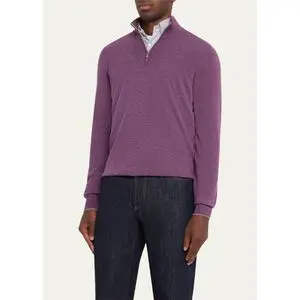 Brunello Cucinelli Cashmere Quarter-zip Sweater - Charcoal