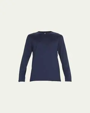 Hanro Men's Night & Day Long-Sleeve Shirt Blackiris