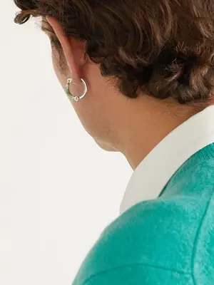 MAOR M.cohen The Equinox 18-karat White Gold, Tsavorite And Diamond Single Earring