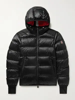 Moncler Hintertux Slim-fit Quilted Hooded Down Ski Jacket - Black