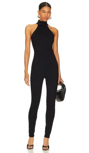 Susana Monaco Mock Neck Jumpsuit - Black