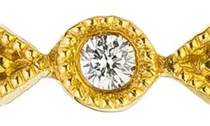 Sethi Couture Deco Mini Diamond Band Ring - Yellow