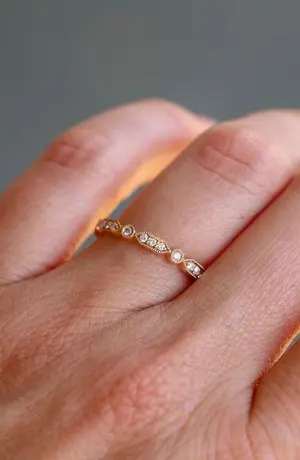 Sethi Couture Deco Mini Diamond Band Ring
