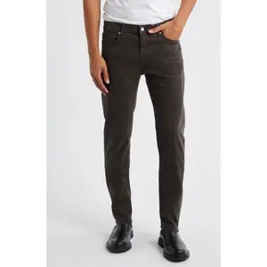 FRAME L'homme Slim Fit Five-pocket Twill Pants - Dark Chocolate