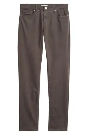 FRAME L'homme Slim Fit Five-pocket Twill Pants - Dark Chocolate