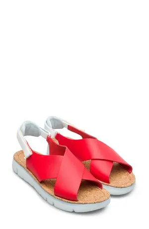 Camper Camper Oruga Slingback Sandal Bright Red