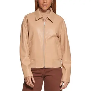 LEVI'S Faux Leather Bomber Jacket - Biscotti