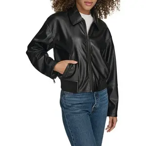 Women's Faux Leather Bomber Jackets