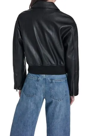 LEVI'S Faux Leather Bomber Jacket - Blk Black