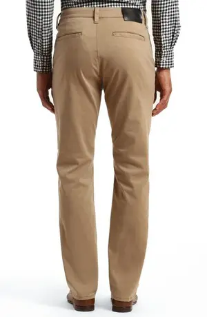 34 Heritage Charisma Relaxed Fit Straight Leg Flat Front Chinos - Khaki Twill